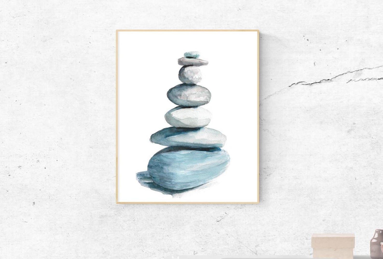 Balancing Rocks Print Printable Watercolor Balance Print - Etsy