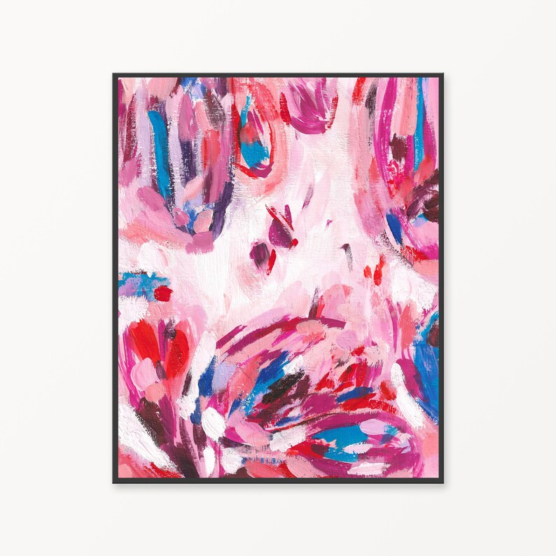 Printable Pink Abstract Painting Printable Modern Art Pink - Etsy