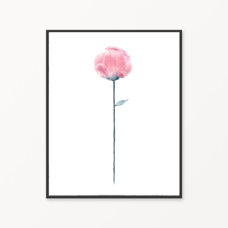 Peonies Wall Art Set Pink Peonies Wall Art Set of 2 Peony | Etsy