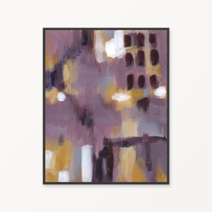 Abstract Purple Wall Art Set, Abstract Purple Painting, Printable ...