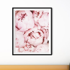 Pink Peony Wall Art Set of 3, Printable Peony Wall Art, Flowers Prints ...