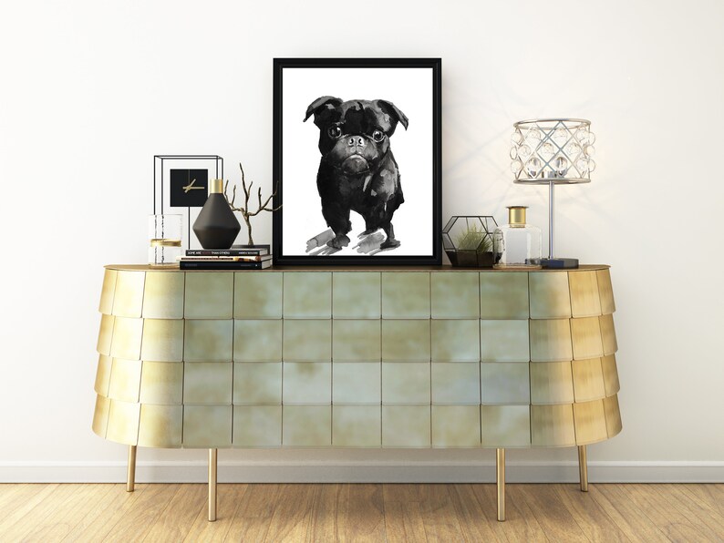 Pug Print Printable Pug Print Pappy Dog Print Dog Print - Etsy