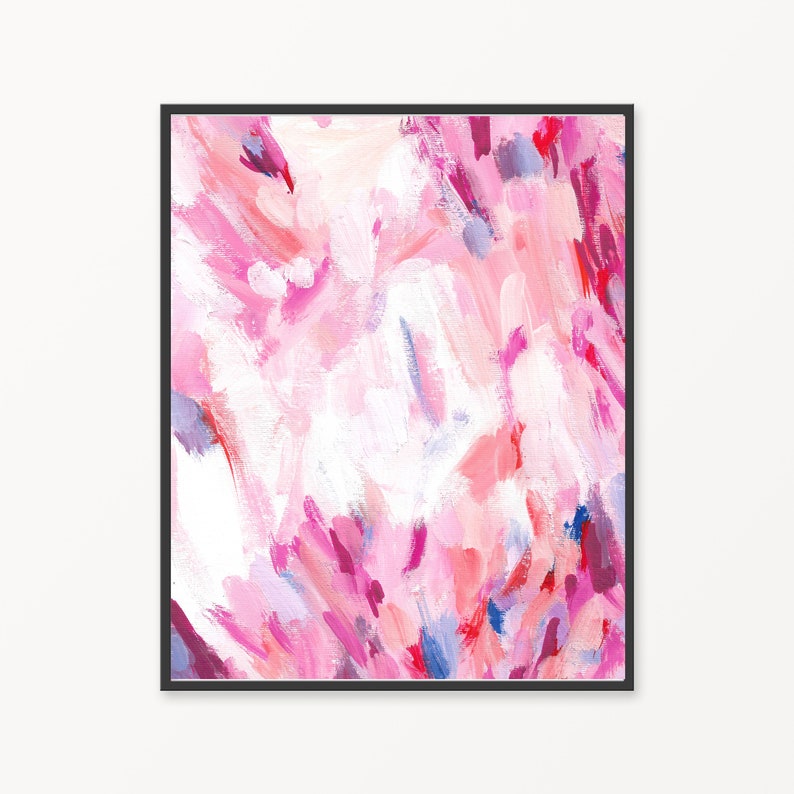 Printable Pink Abstract Wall Art Prints, Printable Abstract Pink Art ...