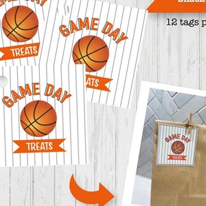Basketball Game Day Snack Printable Tags - Game Day Snack Sports ...