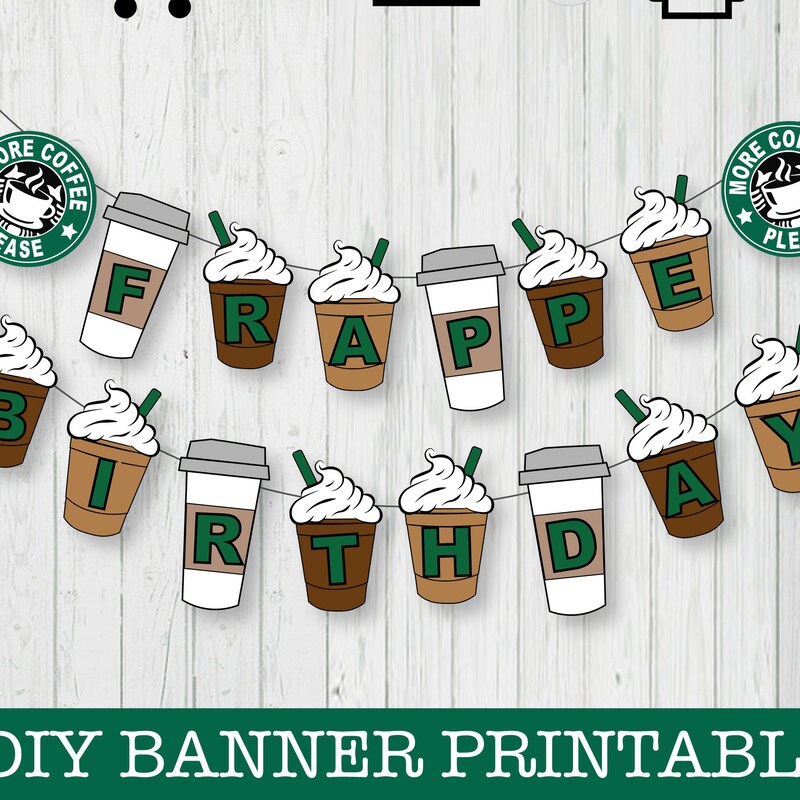 Starbucks Birthday Party - Etsy