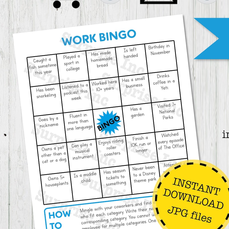 Work Bingo - Etsy