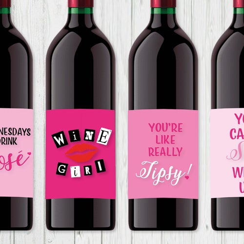 Mean Girls Wine Labels 6 Wine Bottle Labels Mean Girls - Etsy