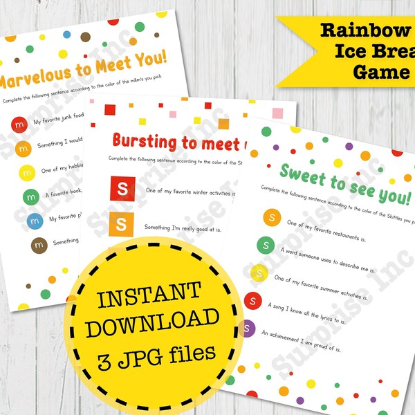 Skittles Ice Breaker - Etsy