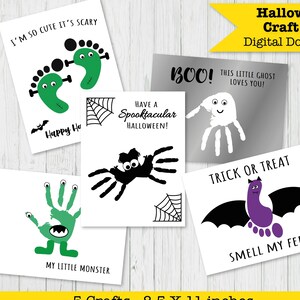 Halloween Handprint Craft, Monster Handprint, Happy Halloween Craft for ...
