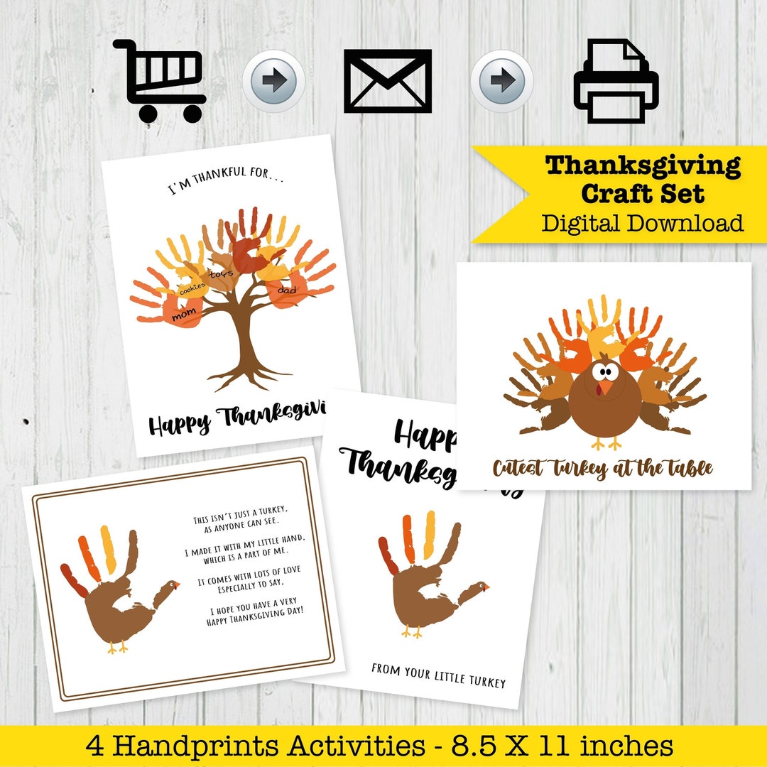 Thanksgiving Handprint Craft, Turkey Handprint, Thanksgiving Craft for ...