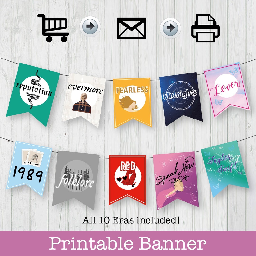 TS Eras Printable Banner TS Eras Printable Banner Digital Download Eras ...