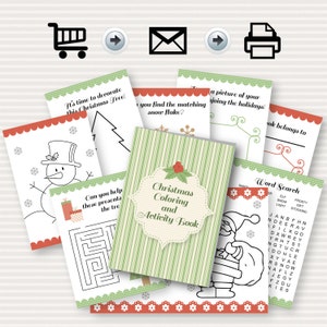 Christmas Coloring and Activity Book Printable Christmas - Etsy