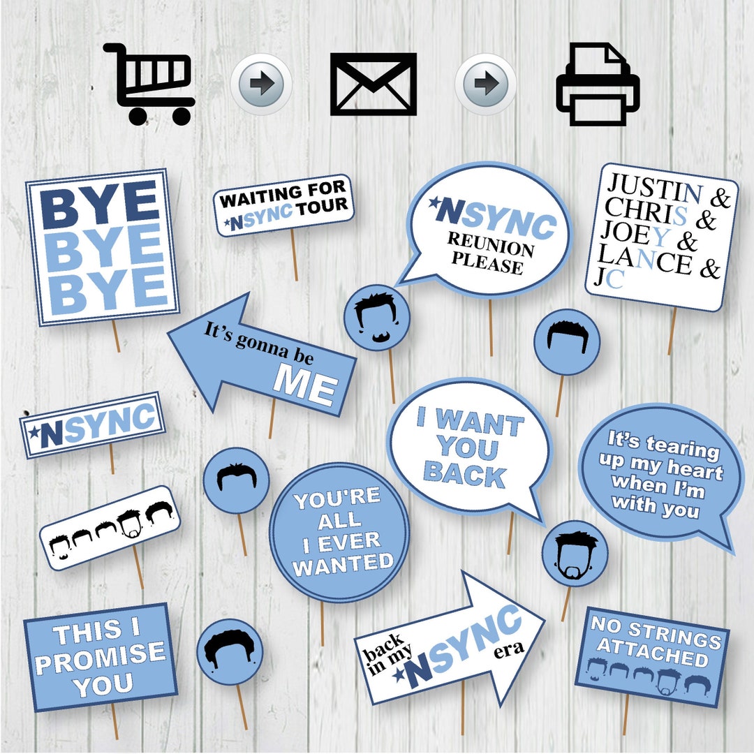 NSYNC Photo Booth Printable Props - Nsync Inspired Quotes Inspired ...