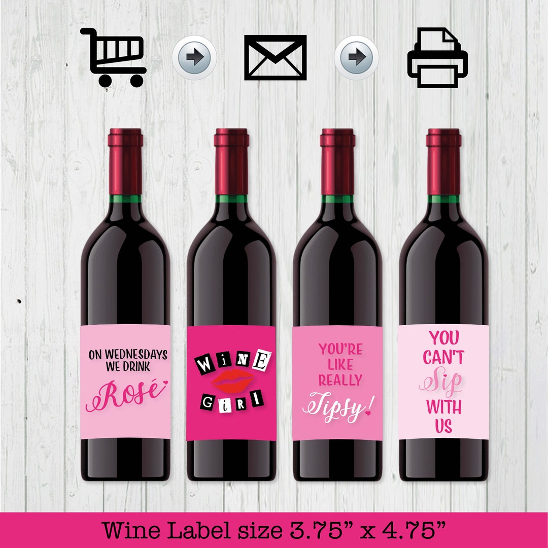 Mean Girls Wine Bottle Labels | Mean Girls Party | Mean Girls ...
