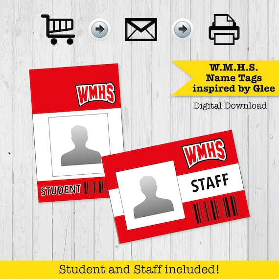 William McKinley High School Name Badge - Id card Glee High School ...