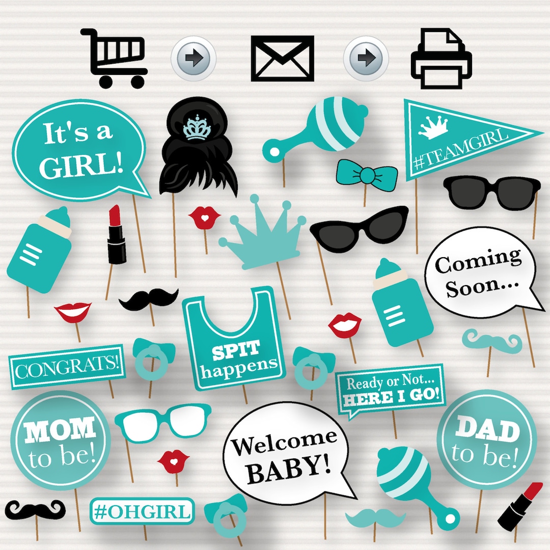 Baby Shower Printable Photo Booth Props - Tiffany's Baby Shower ...