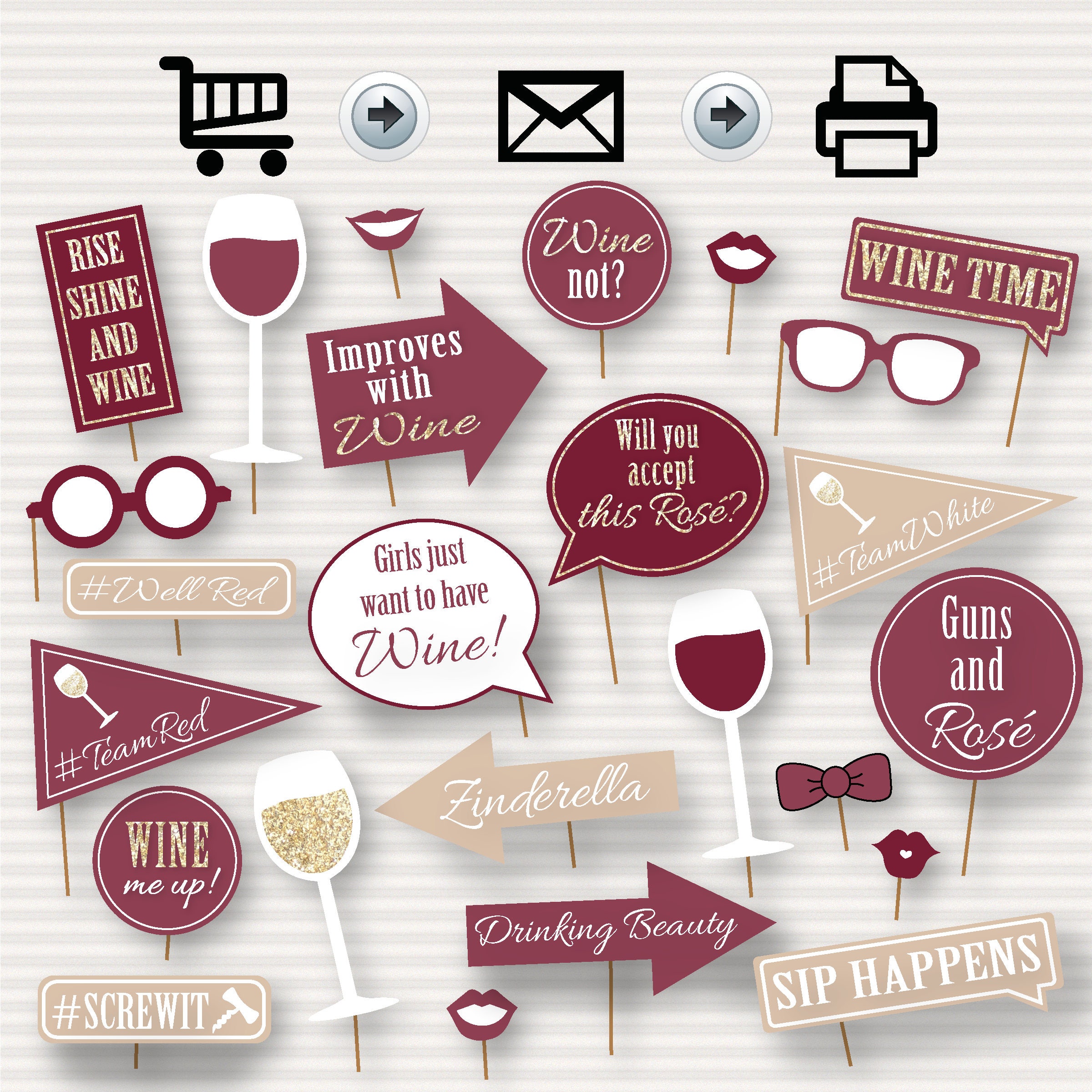 Wine Tasting Printable Kit-INSTANT DOWNLOAD-Perfect for Date Night ...