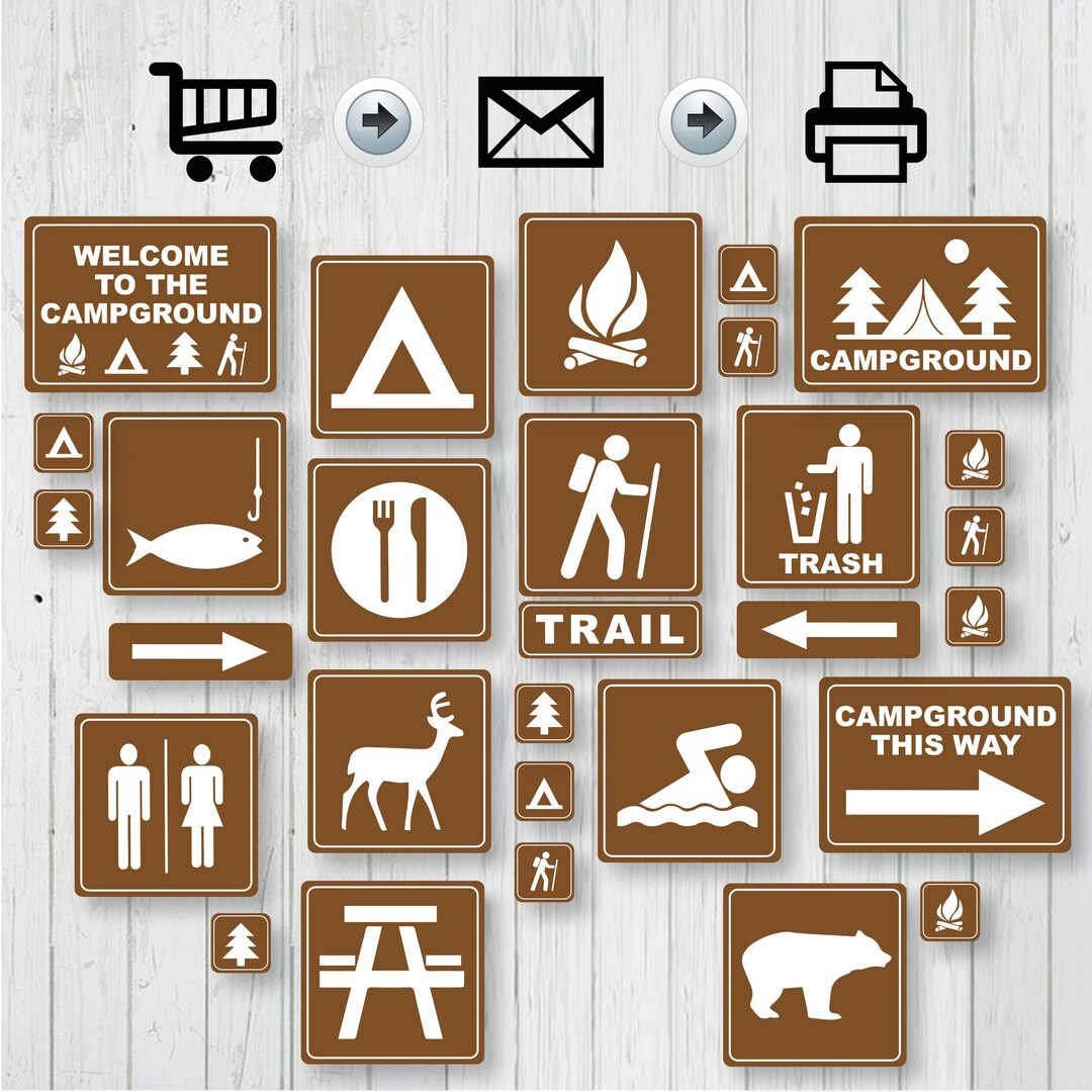 Camping Signs, Party Signs, Campground Party Theme, Camping Signs, Pic ...