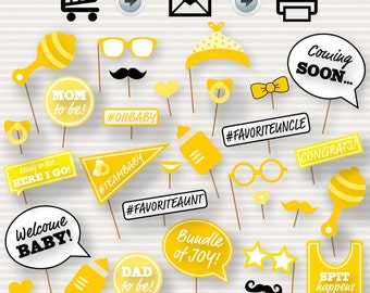 Yellow Mini Cooper Downloadable Photobooth Prop Digital - Etsy