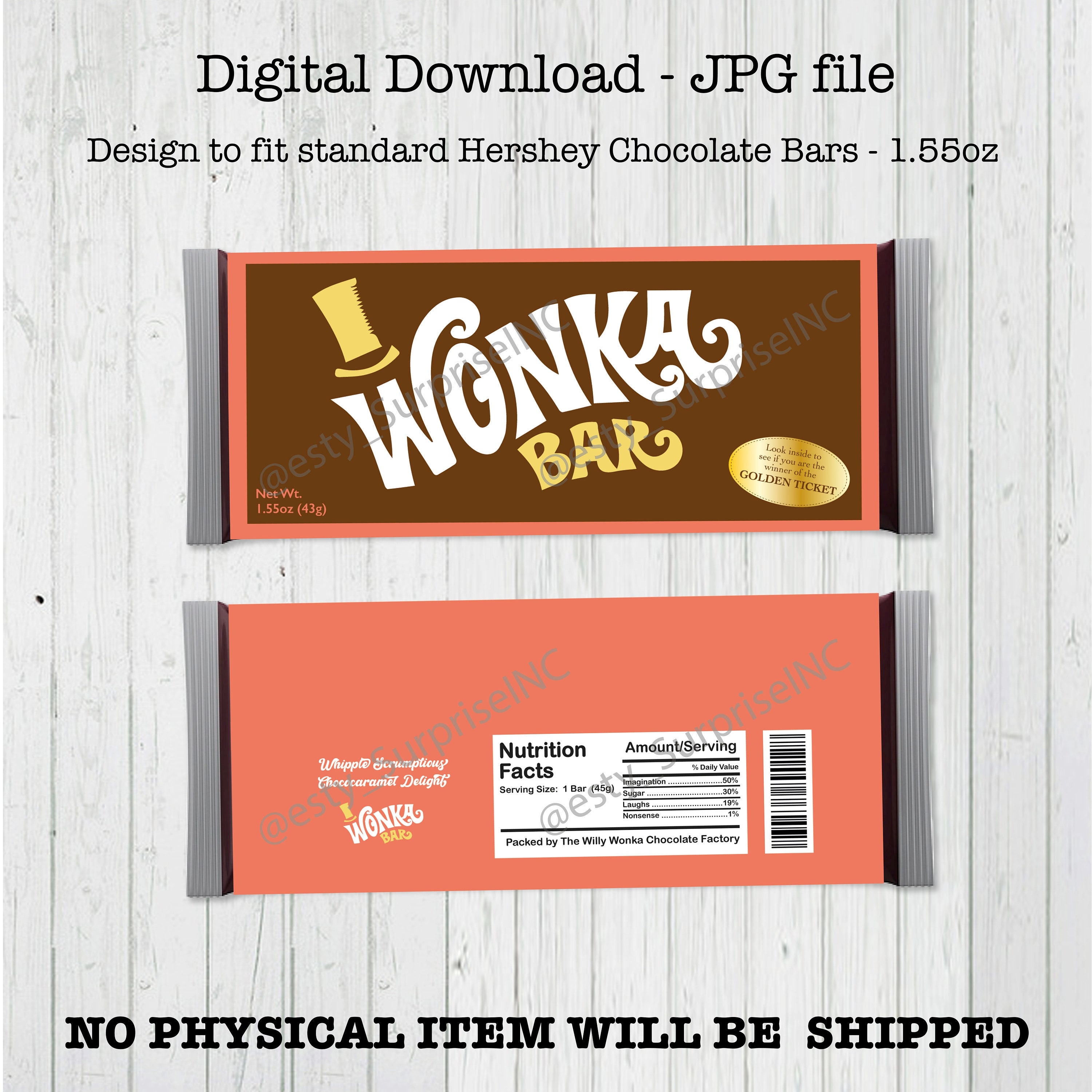 Wonka Bar Wrapper Template Wonka Scrumdidilyumptious Bars – Mimi