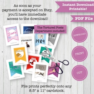 TS Eras Printable Banner TTPD Included | Ts Eras Printable Banner ...