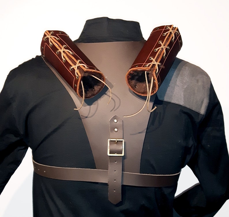 Double Back Scabbard in Real Leather for LARP Swords Weapons - Etsy