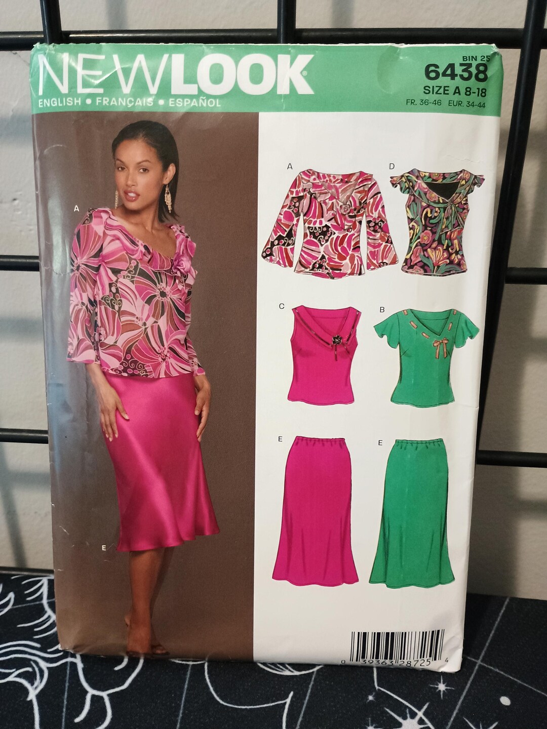 New Look #6438 Sewing Pattern: Summer Skirt and Blouse Size A 8-18 - Etsy