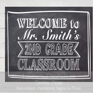 Classroom Welcome Sign Teacher Door Sign Classroom Decor | Etsy