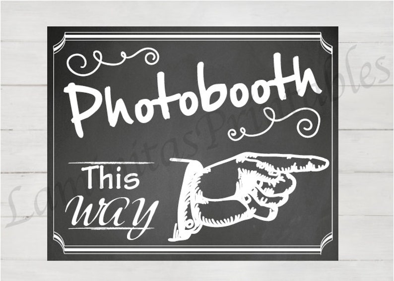 Chalkboard Photobooth Sign Printable wedding photobooth | Etsy