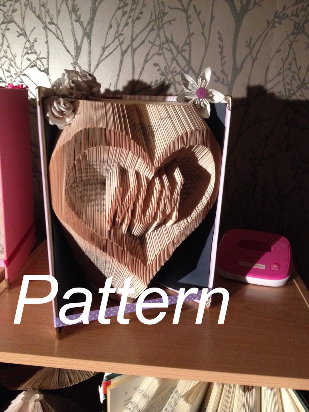 Mum Inside Heart Book Folding Pattern - Etsy