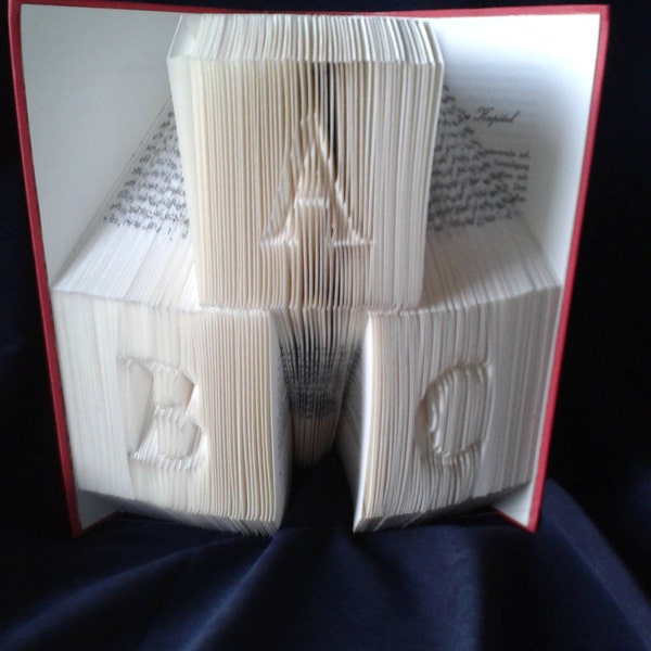 Book Folding Pattern Alphabet - Etsy