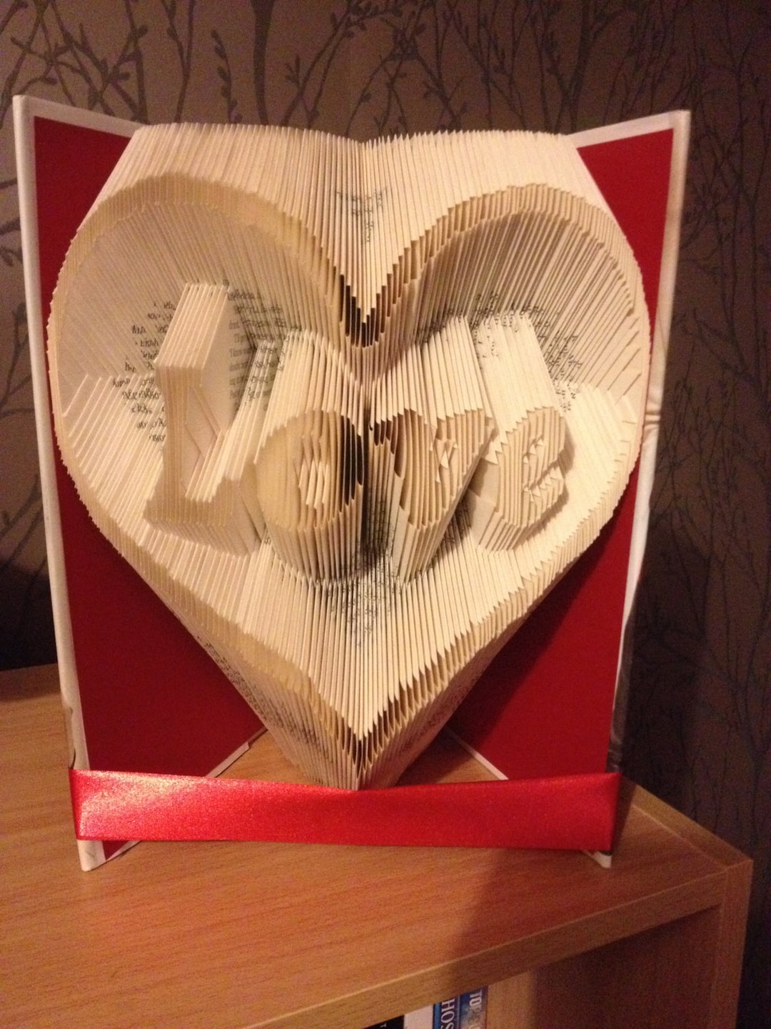 Love in Heart Outline Book Folding Pattern - Etsy
