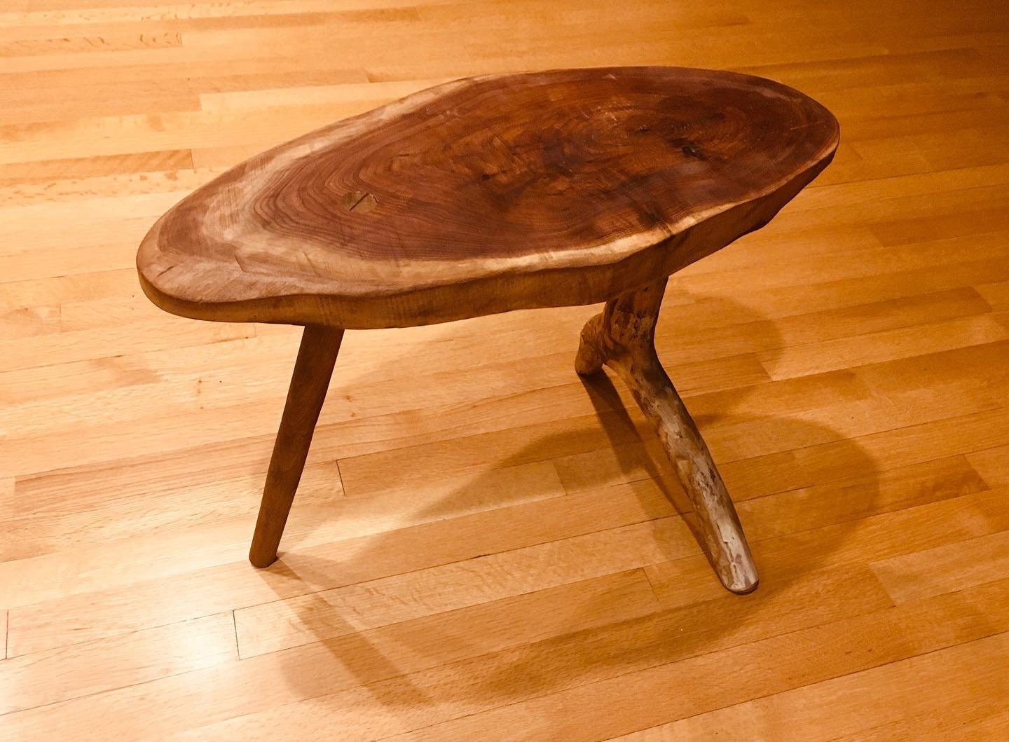 Side Table Made From Teak,oak and Locust Woods. - Etsy