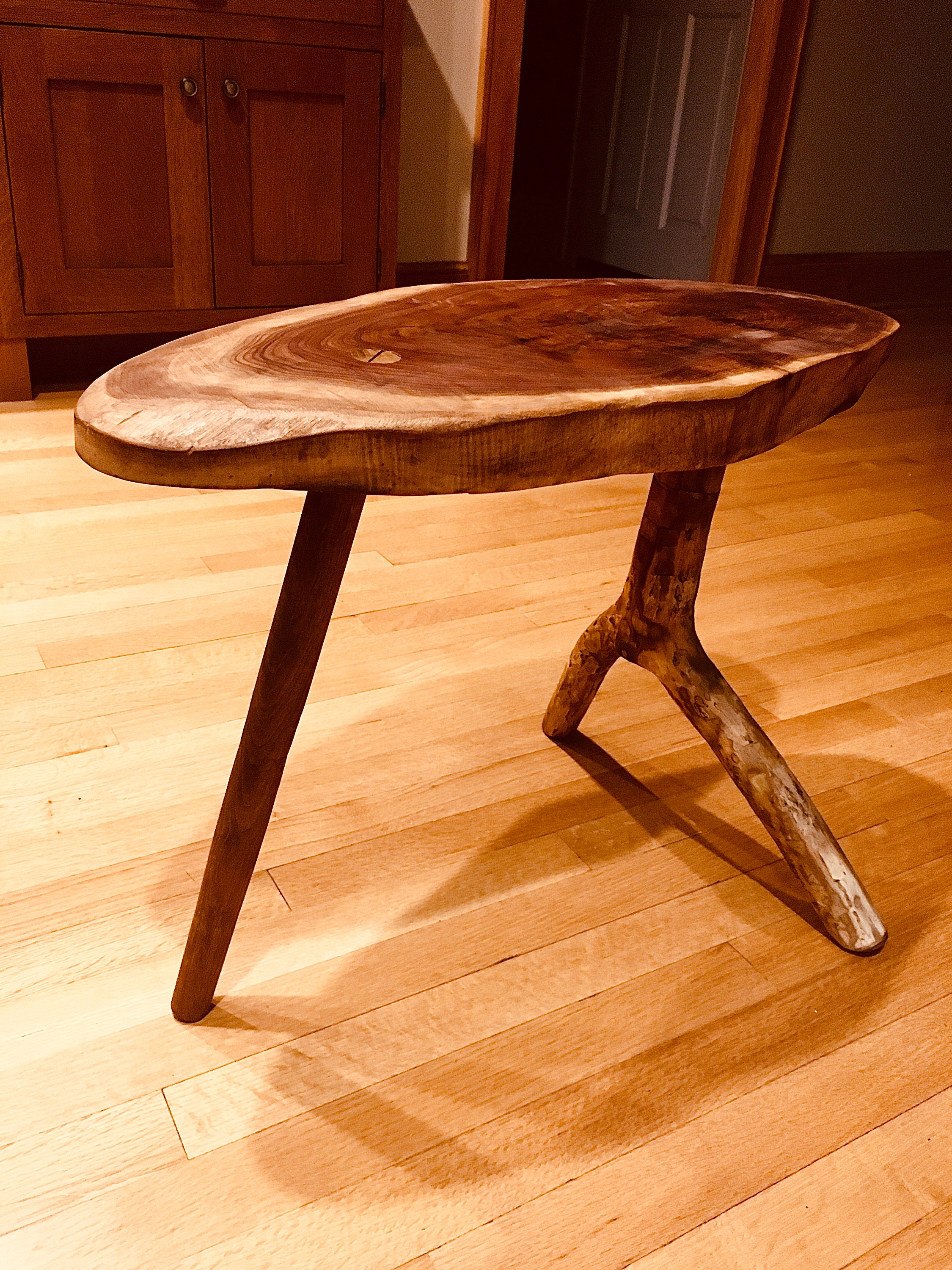 Side Table Made From Teak,oak and Locust Woods. - Etsy