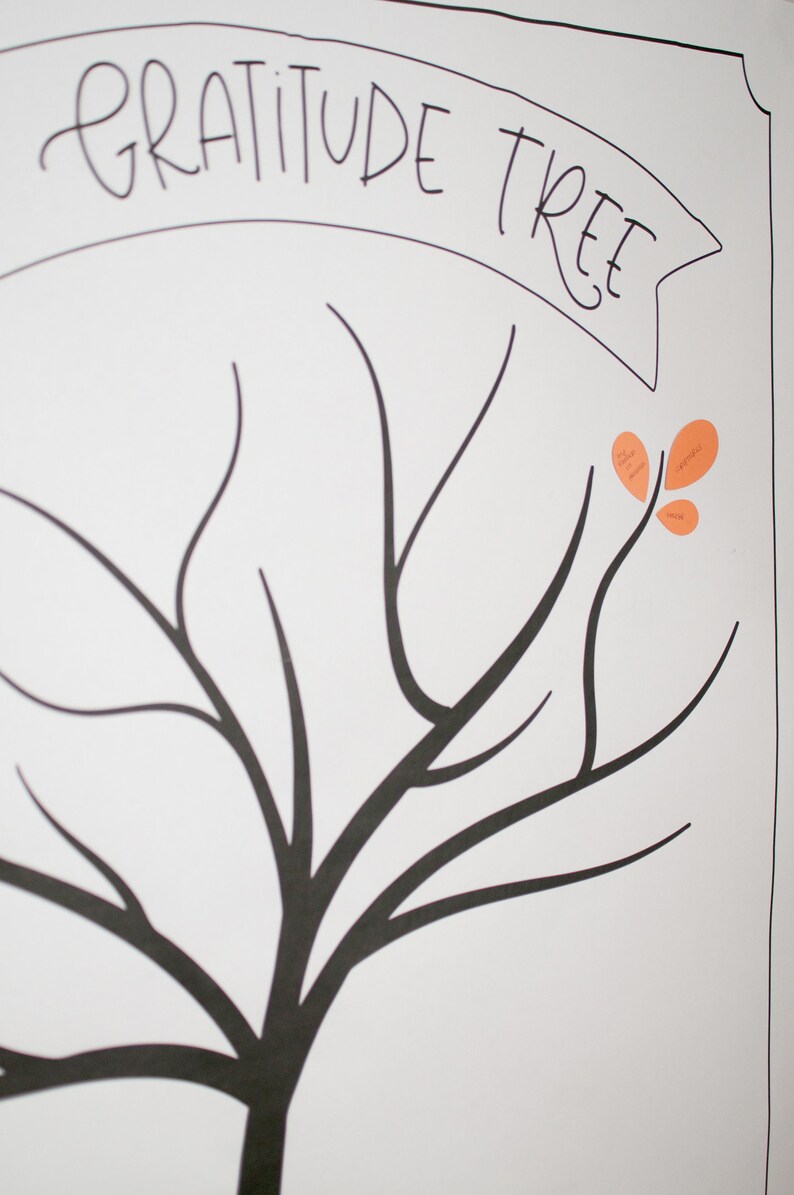 Gratitude Tree Engineer Prints/ Large Size Gratitude Tree/ Gratitude ...