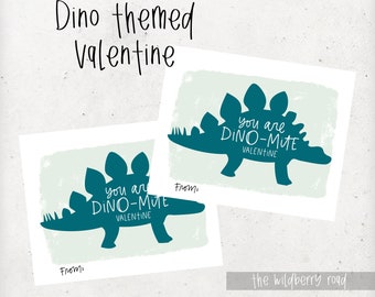 Dinosaur Valentines, Classroom Valentine, Dino-mite - Etsy