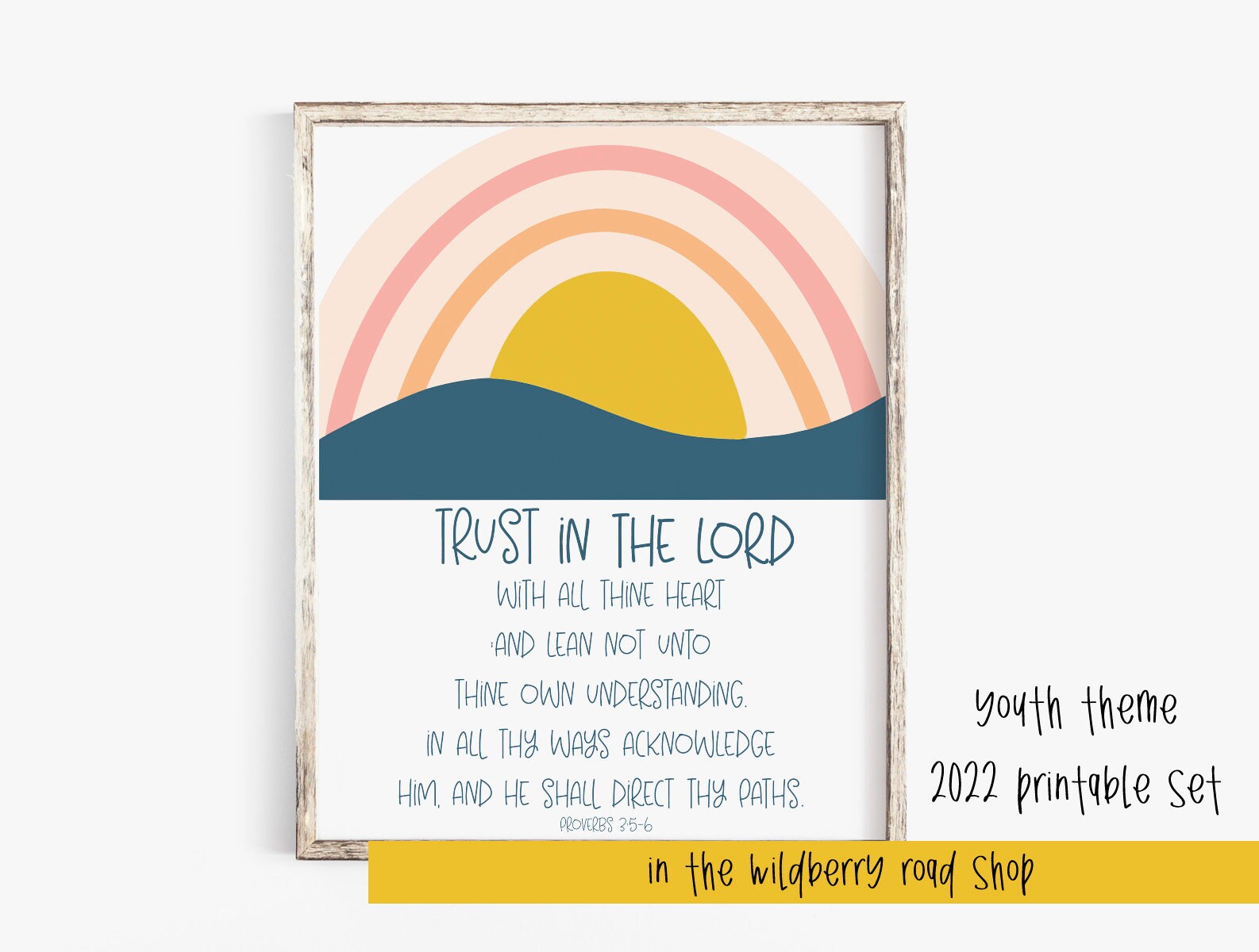 LDS Youth 2022 Theme Printable Set/ Trust in the Lord With All Thine ...
