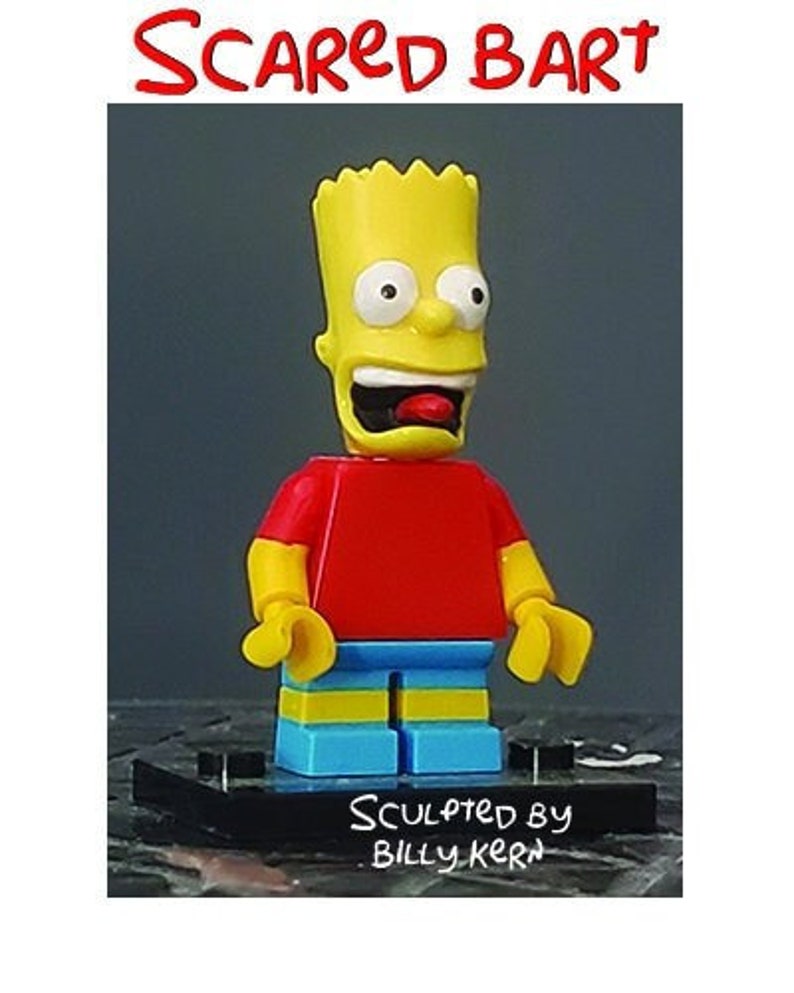 Bart Simpson Scared Screaming Custom Lego Head - Etsy