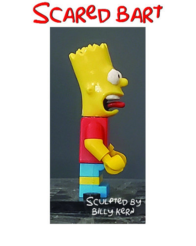 Bart Simpson Scared Screaming Custom Lego Head - Etsy