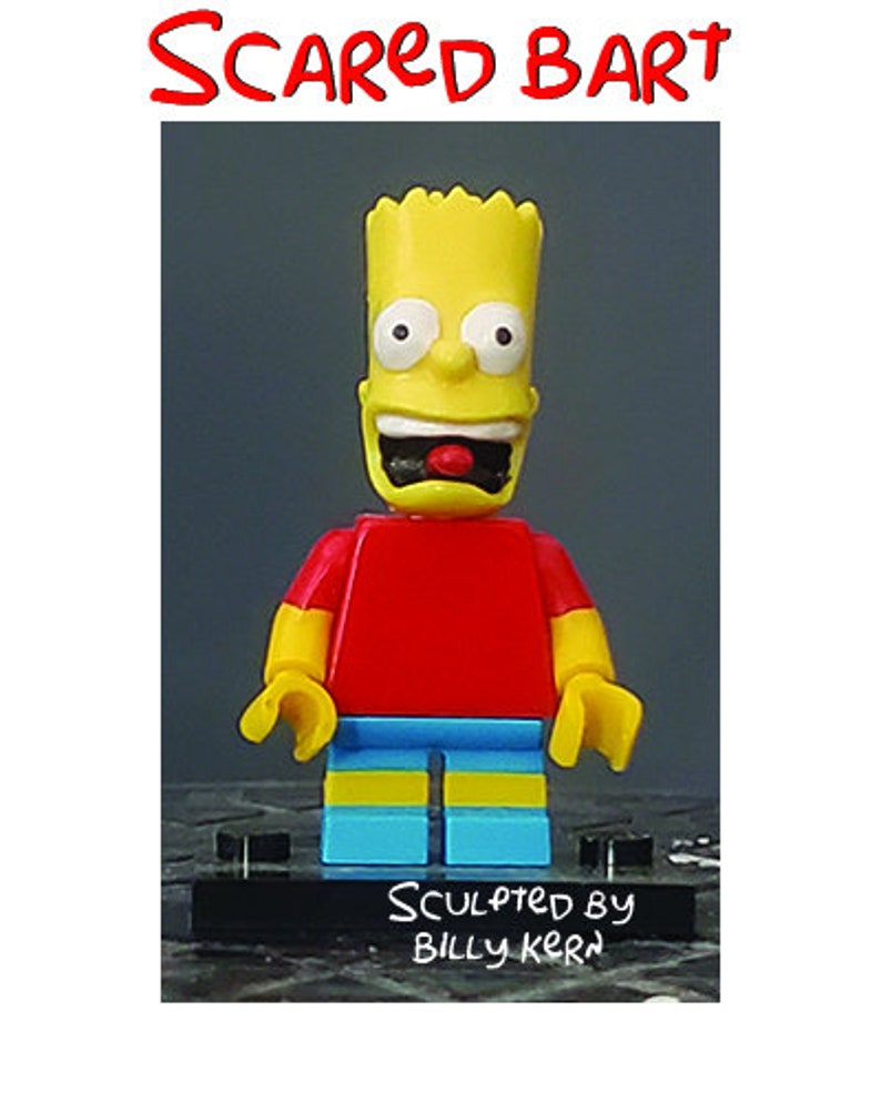 Bart Simpson Scared Screaming Custom Lego Head - Etsy