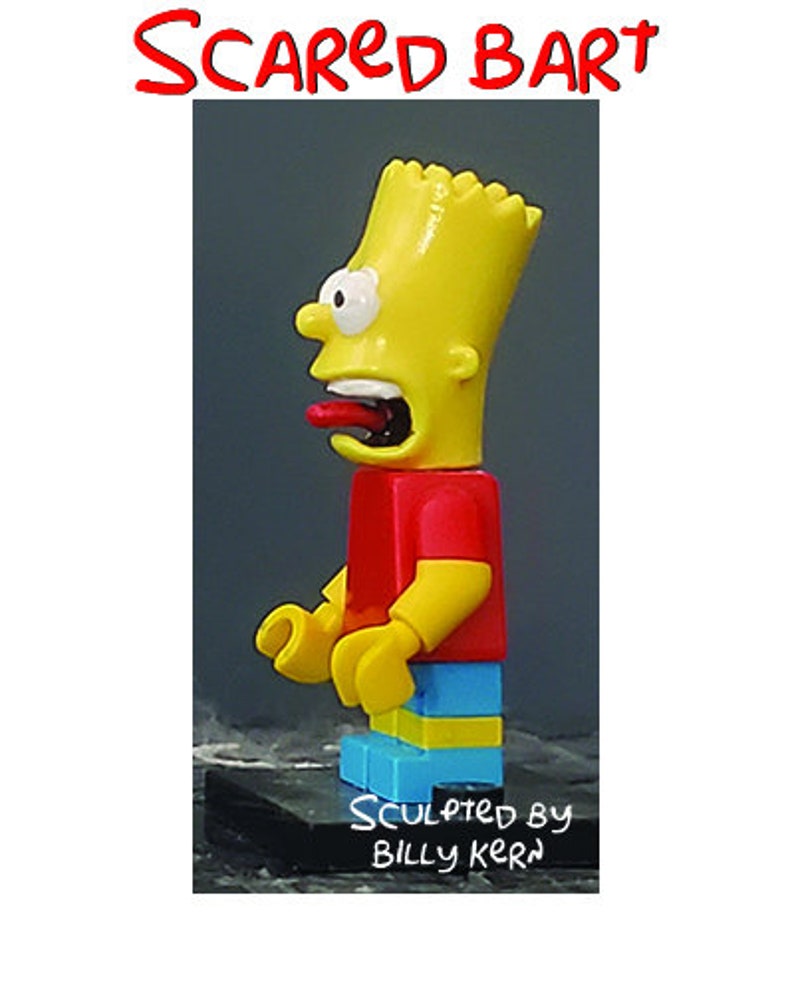 Bart Simpson Scared Screaming Custom Lego Head - Etsy