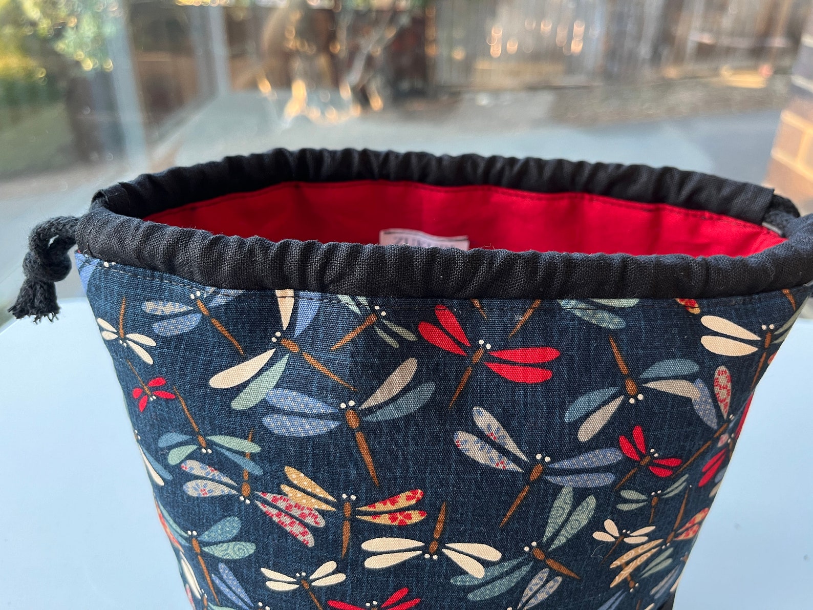 Drawstring Project Bag, Knitting Project Bag, Craft Bag, Small Project ...