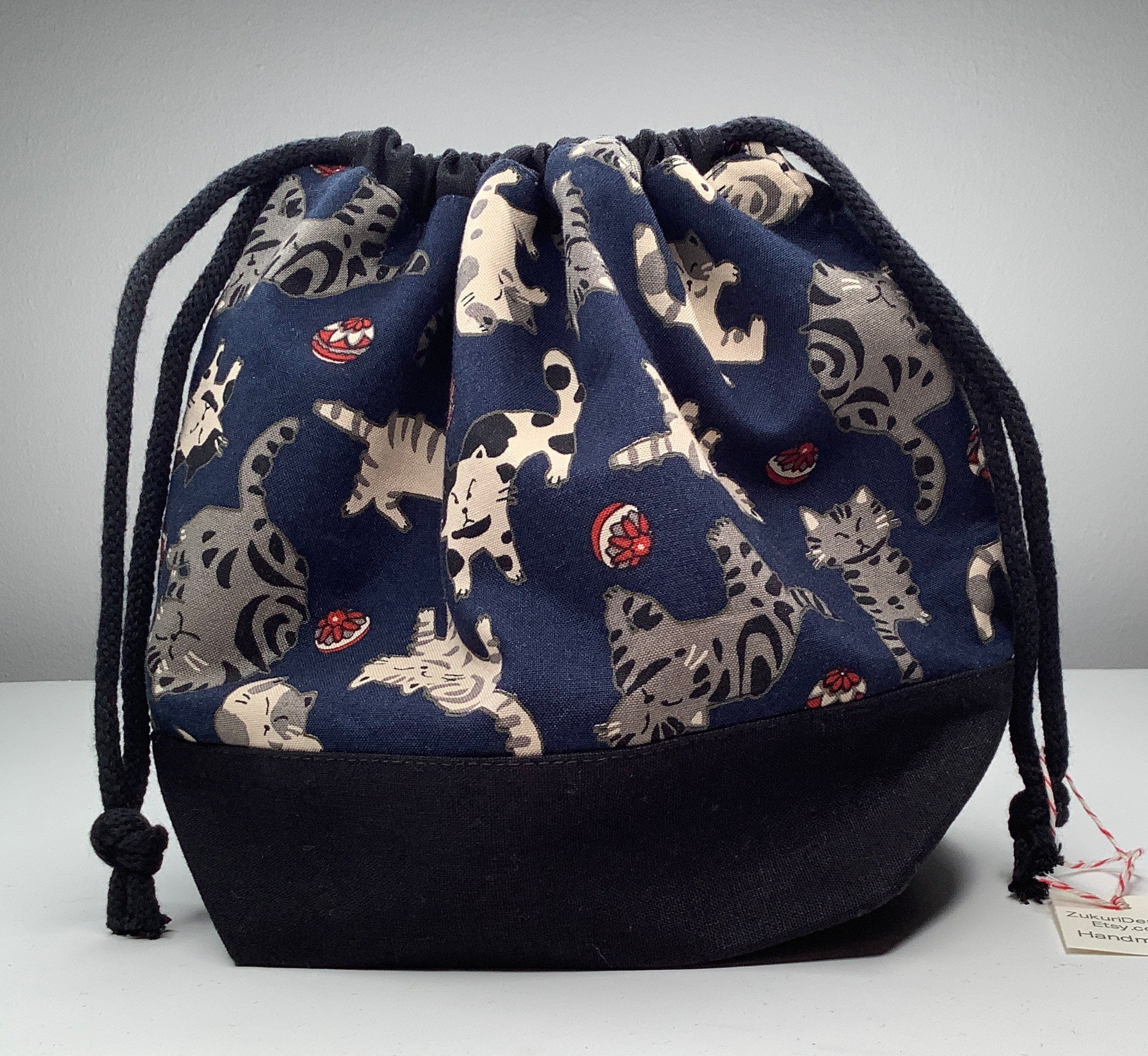 Drawstring Project Bag Knitting Project Bag Craft Bag Small - Etsy