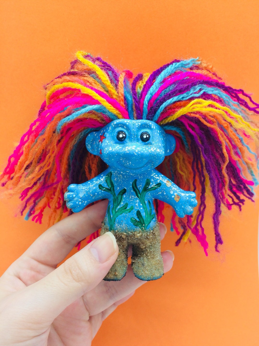 Namaste Troll Sea Baby Ocean Troll Doll Heirloom Doll - Etsy UK