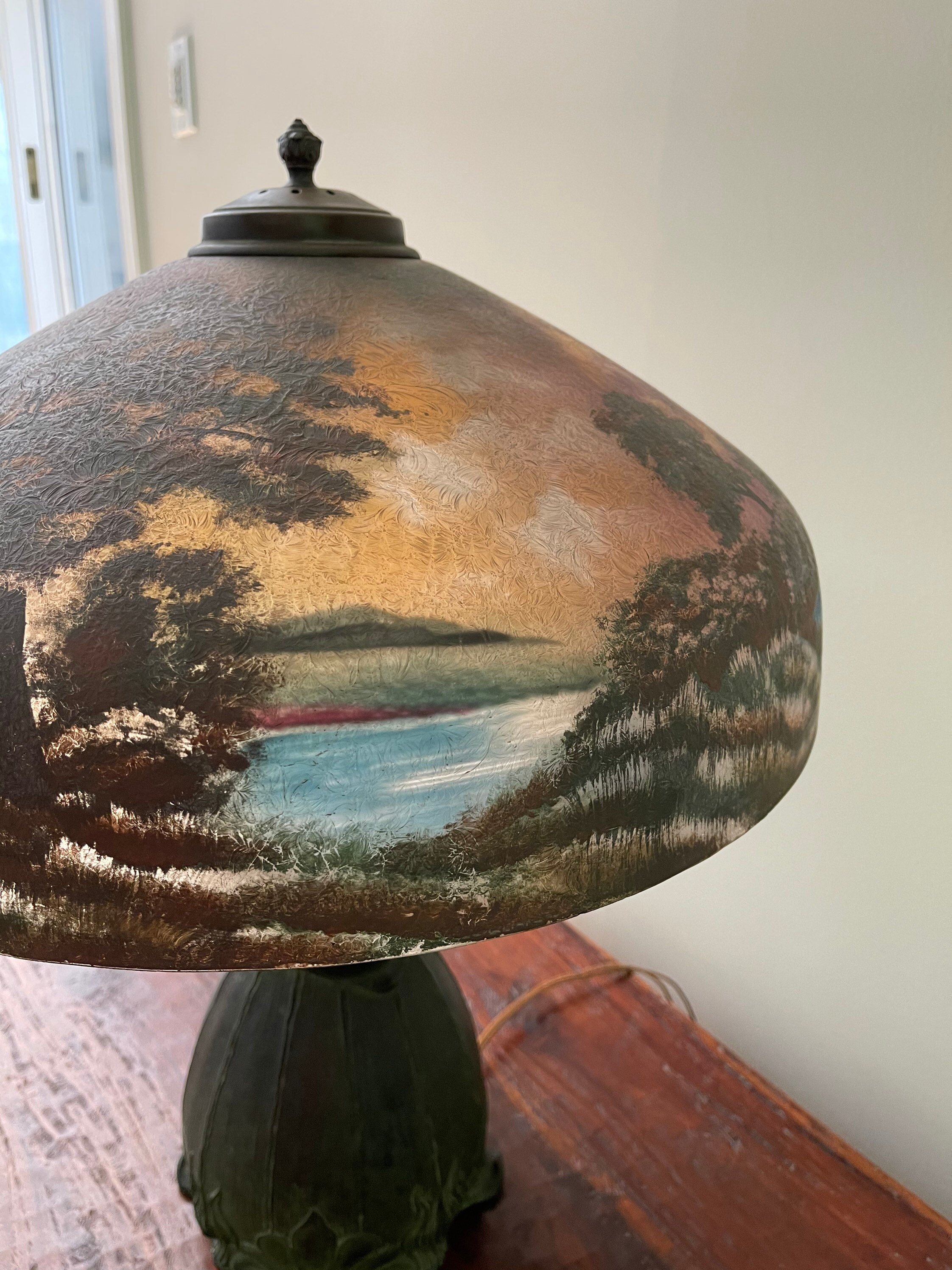 Owls Reverse Painted Lamp Shade