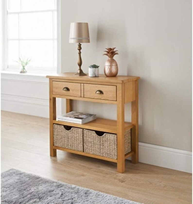 Brand New Solid Oak Large Console Table Fully Assembled. - Etsy
