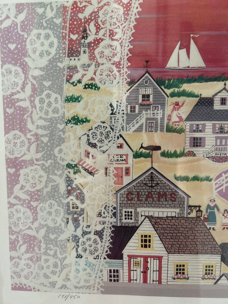 Patricia Palermino Vintage New Hampshire Folk Art Limited Edition Print Framed. Wall Decor, Wall ...