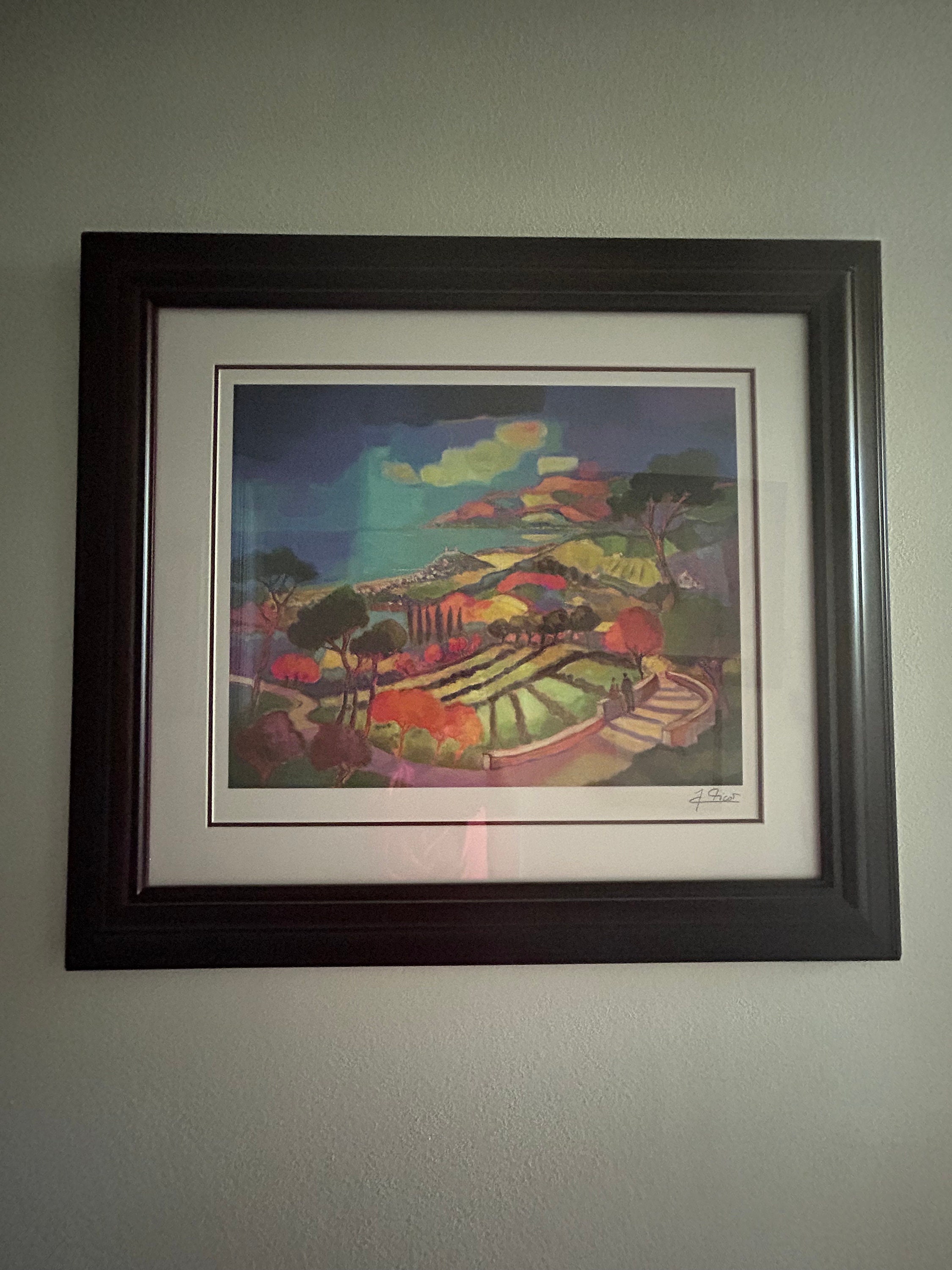 Jean-claude Picot Seriolithograph, Baie De Cannes Framed Print - Etsy