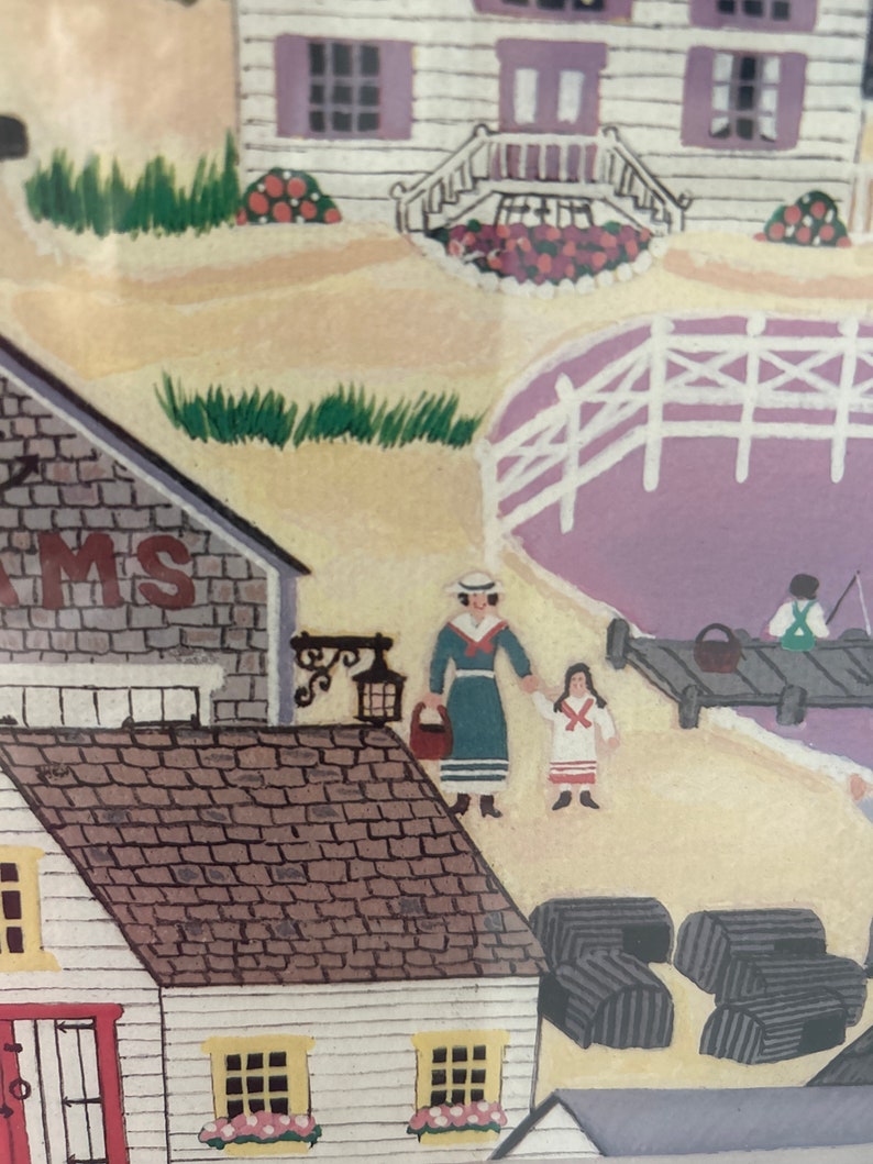 Patricia Palermino Vintage New Hampshire Folk Art Limited Edition Print Framed. Wall Decor, Wall ...