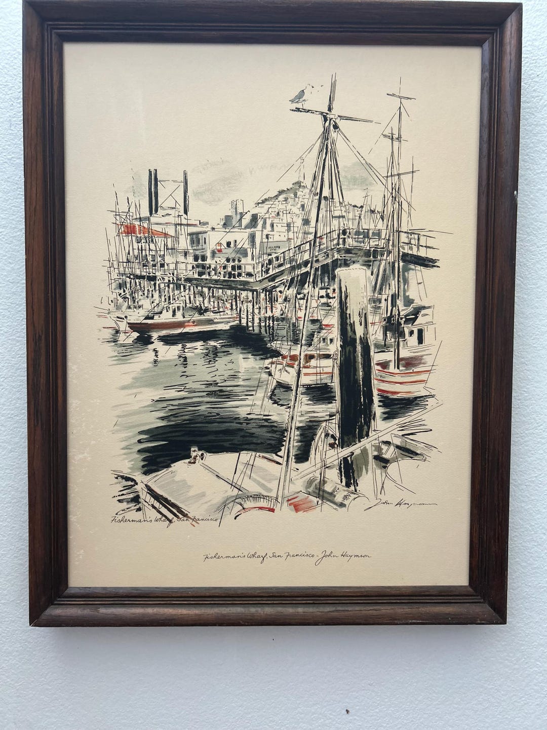 John Haymson, Fisherman's Wharf, San Francisco, Original Lithography ...